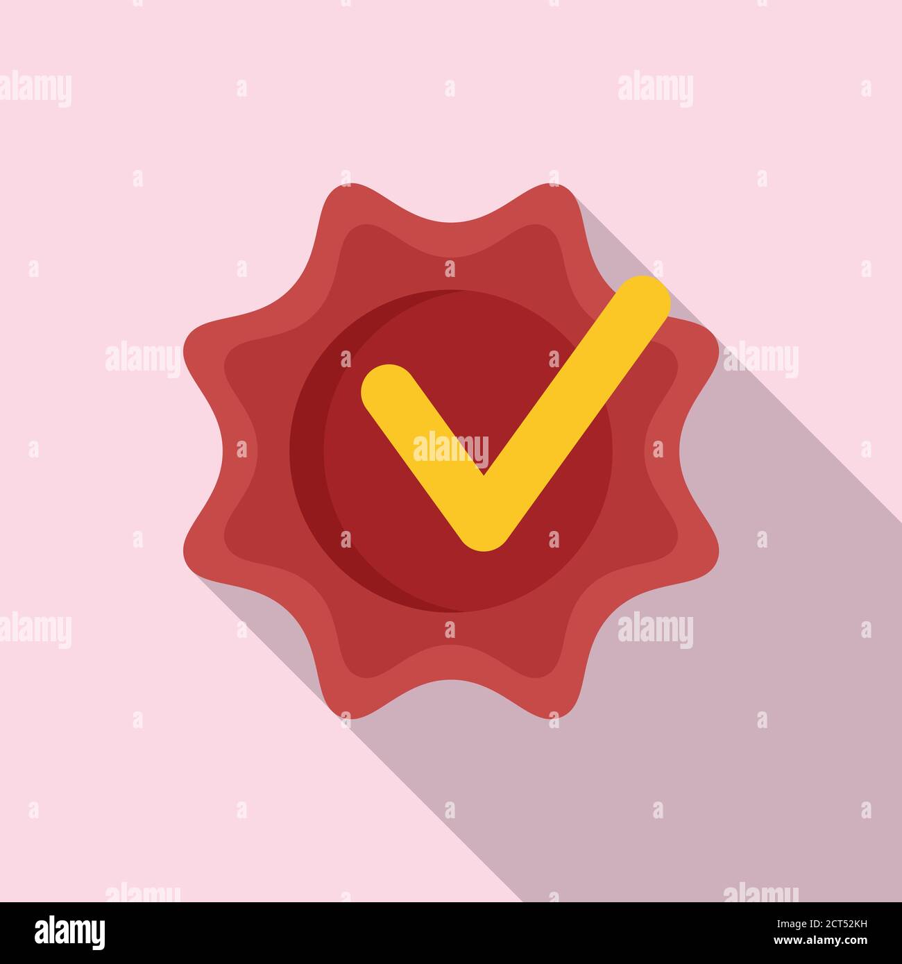 Approved reputation icon. Flat illustration of approved reputation ...