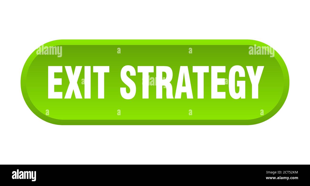 exit strategy button. rounded sign isolated on white background Stock ...
