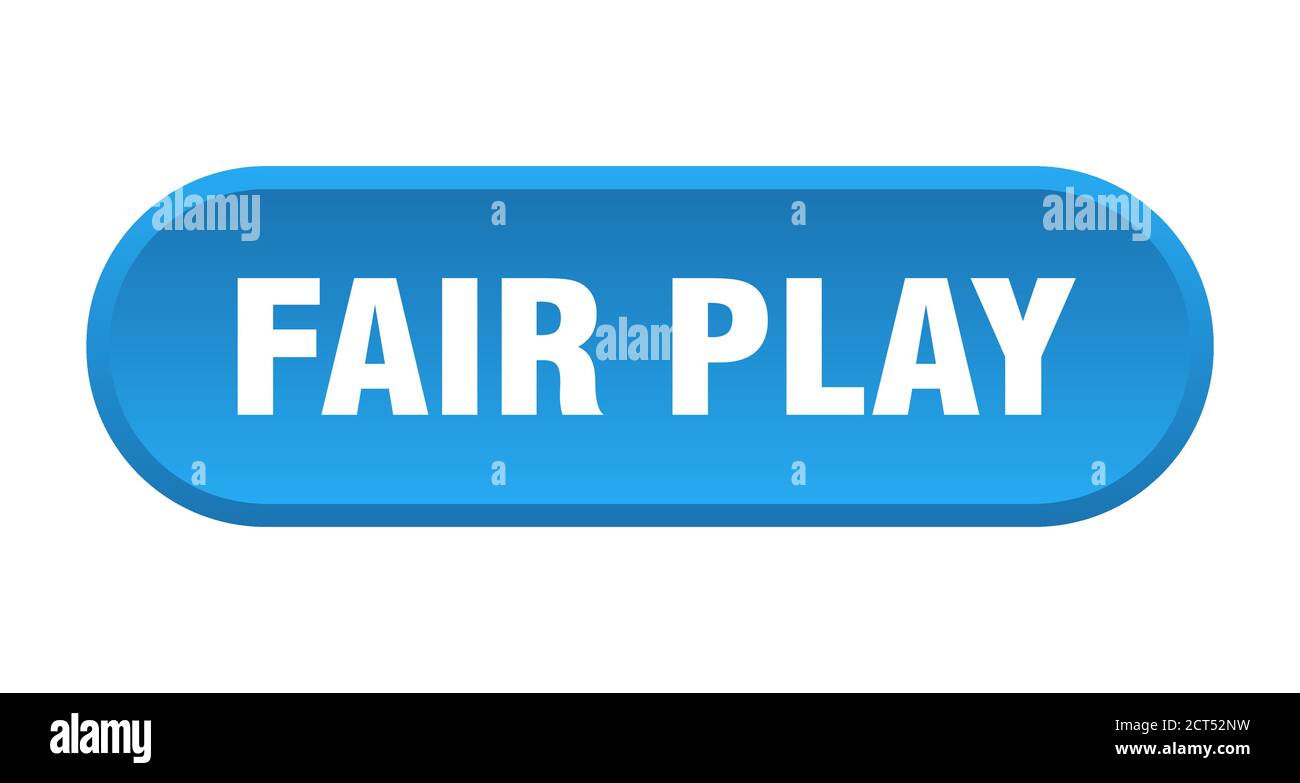 fair play button. rounded sign isolated on white background Stock ...