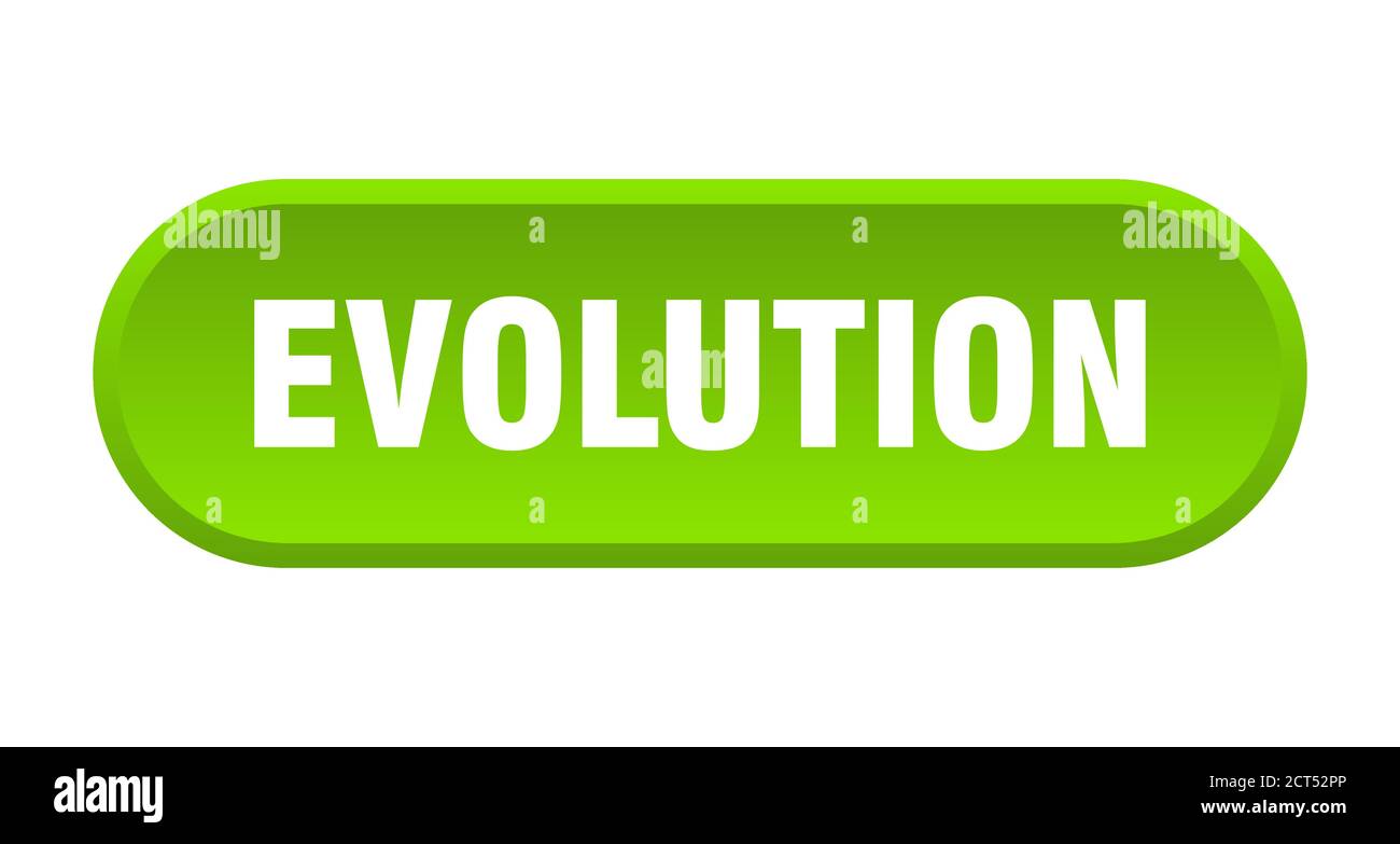 evolution button. rounded sign isolated on white background Stock ...