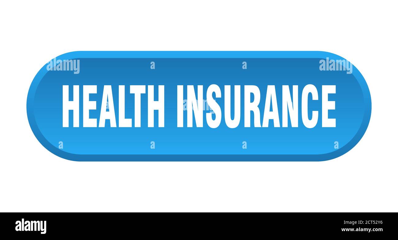 health insurance button. rounded sign isolated on white background ...