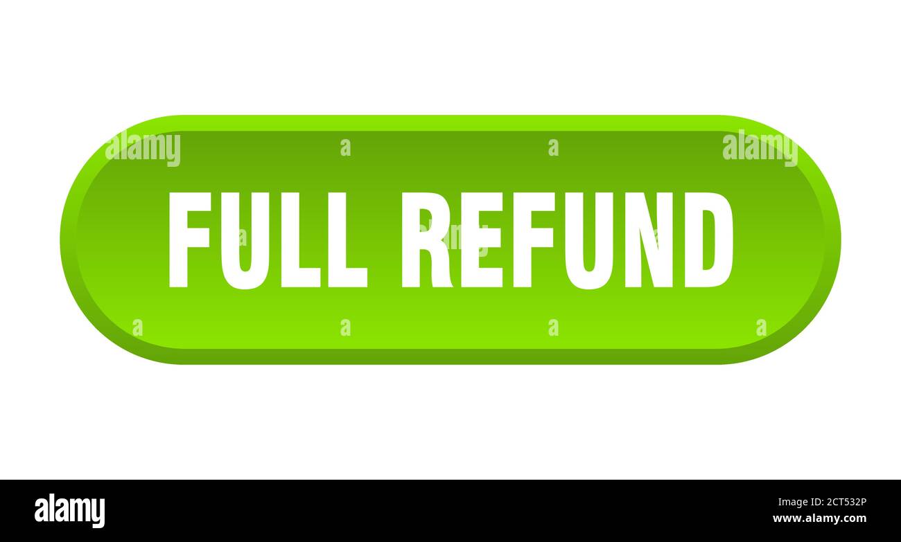 full refund button. rounded sign isolated on white background Stock ...