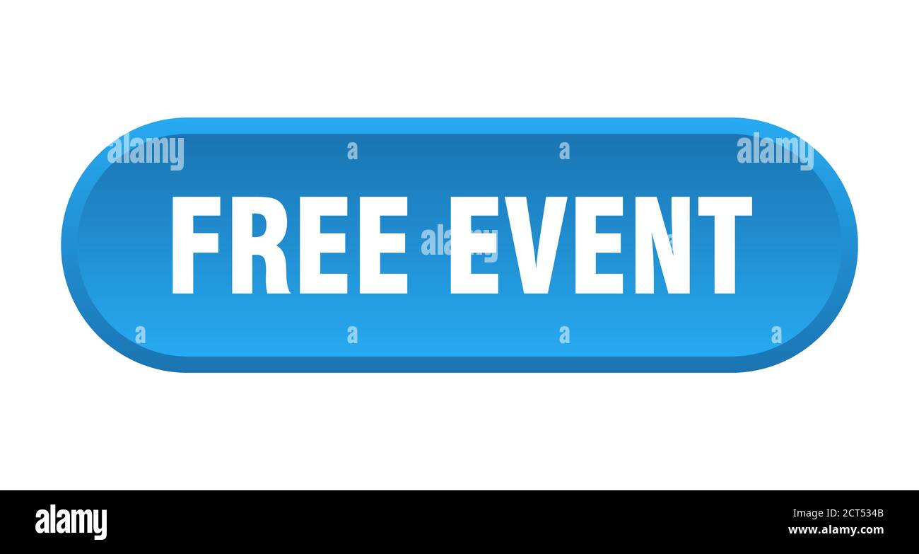 free event button. rounded sign isolated on white background Stock ...