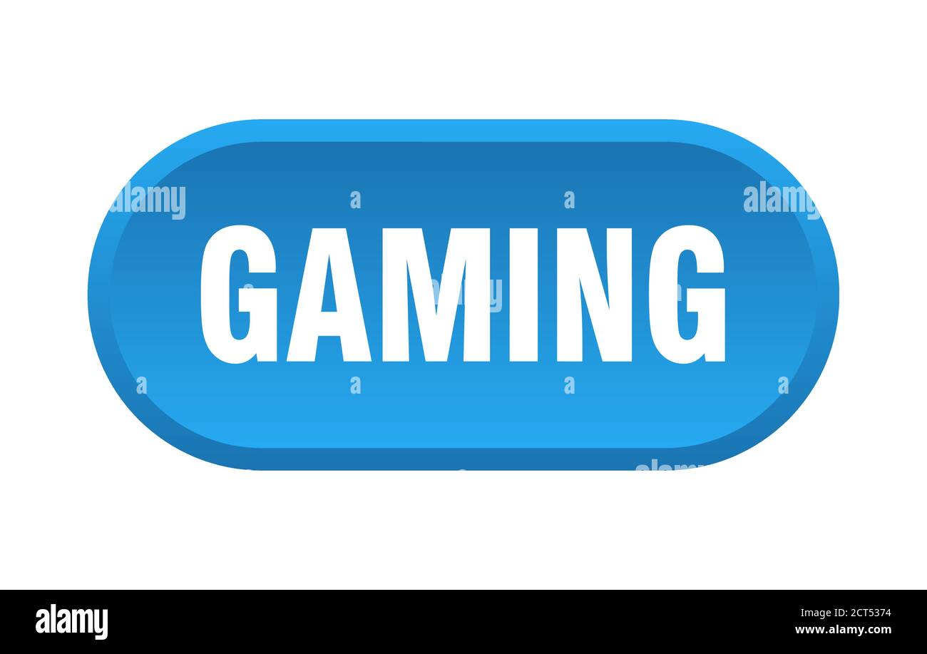 gaming button. rounded sign isolated on white background Stock Vector ...