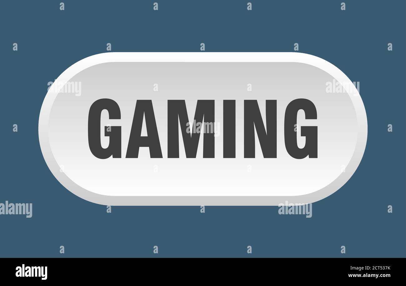 gaming button. rounded sign isolated on white background Stock Vector ...