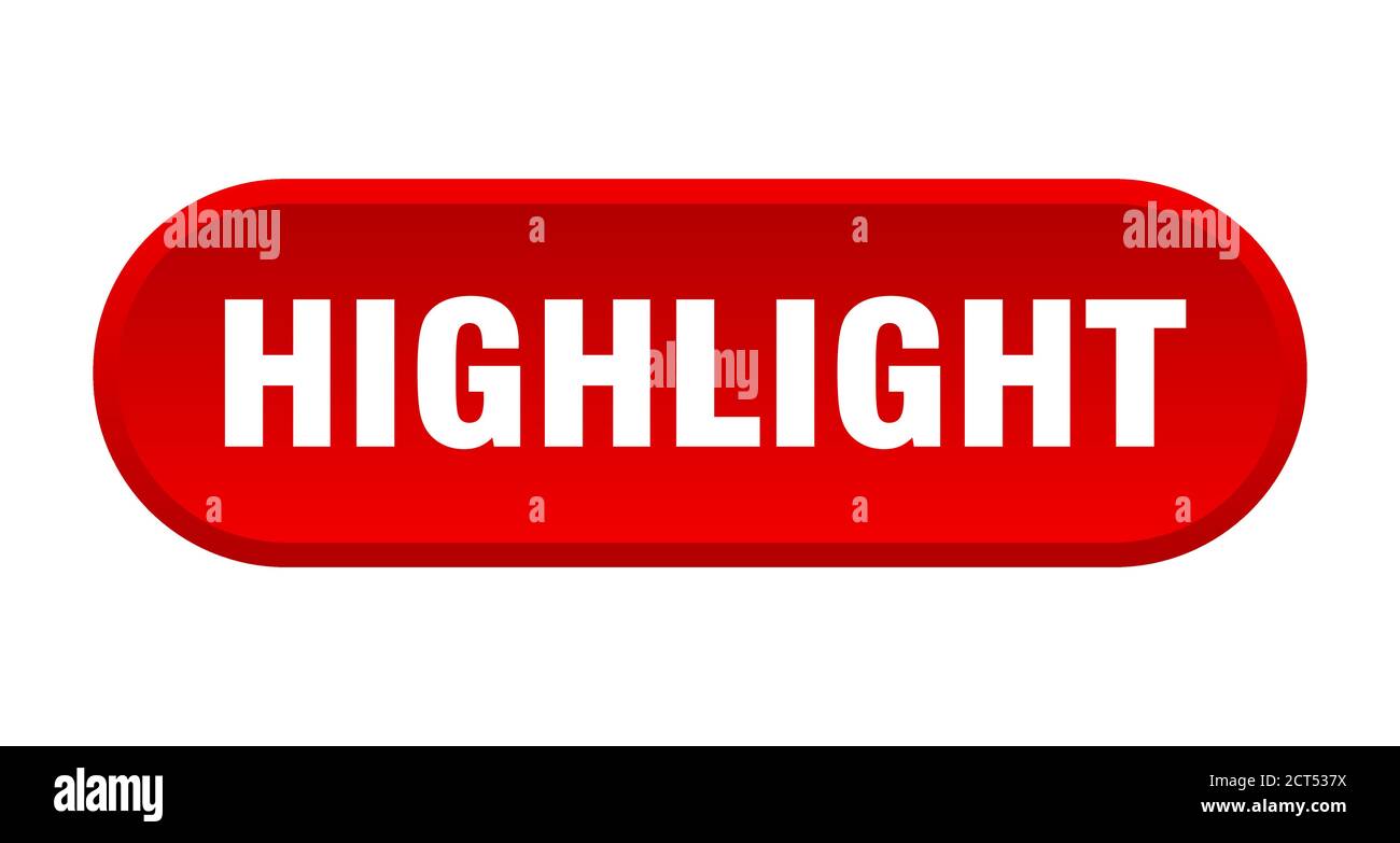 highlight button. rounded sign isolated on white background Stock ...