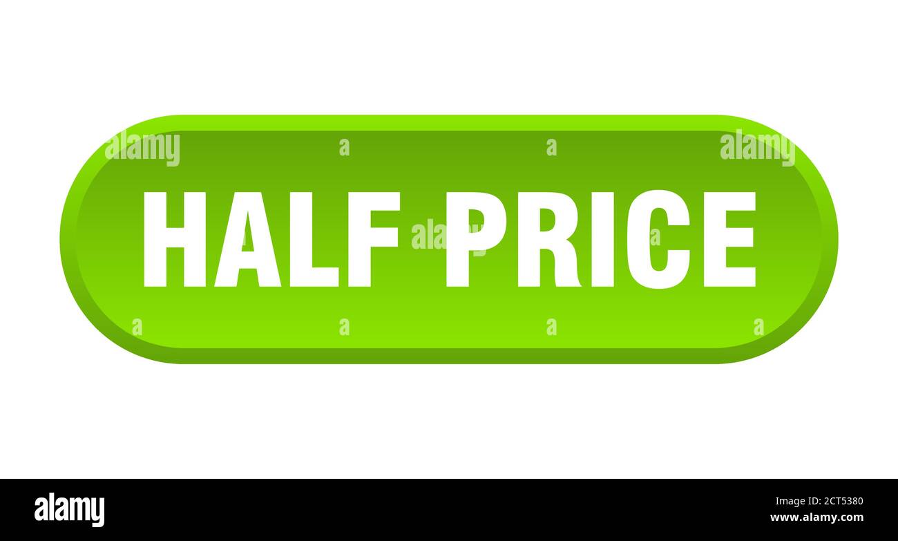 half price button. rounded sign isolated on white background Stock ...
