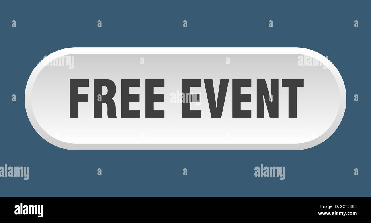 free event button. rounded sign isolated on white background Stock ...