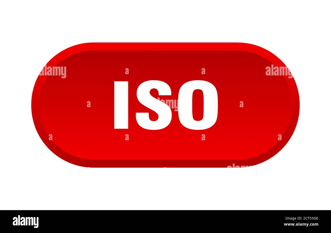 iso button. rounded sign isolated on white background Stock Vector ...