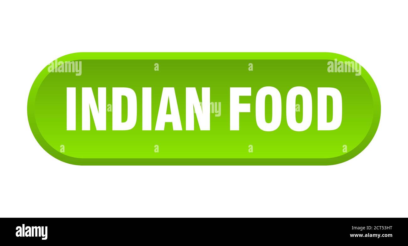 indian food button. rounded sign isolated on white background Stock ...