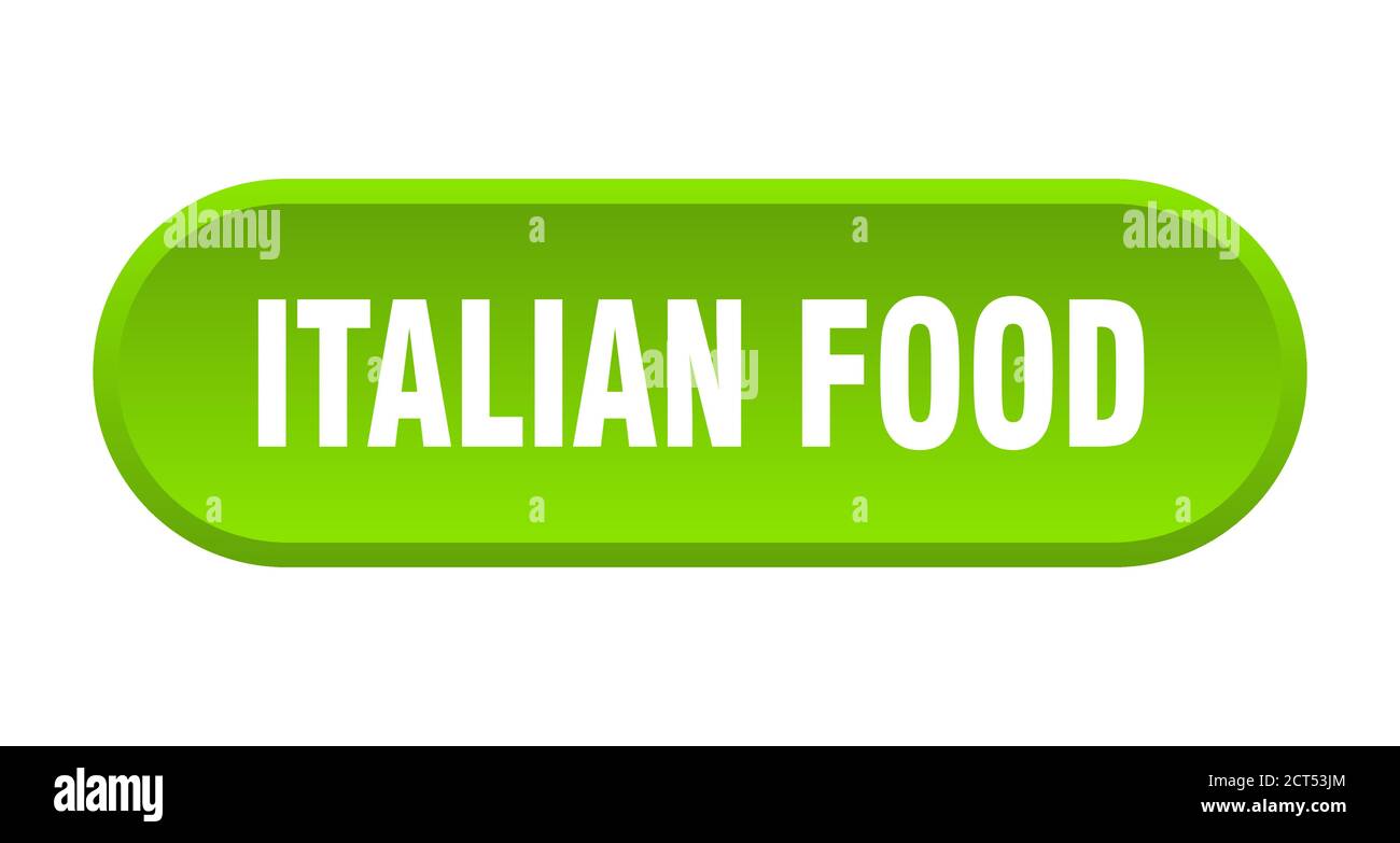 italian food button. rounded sign isolated on white background Stock ...