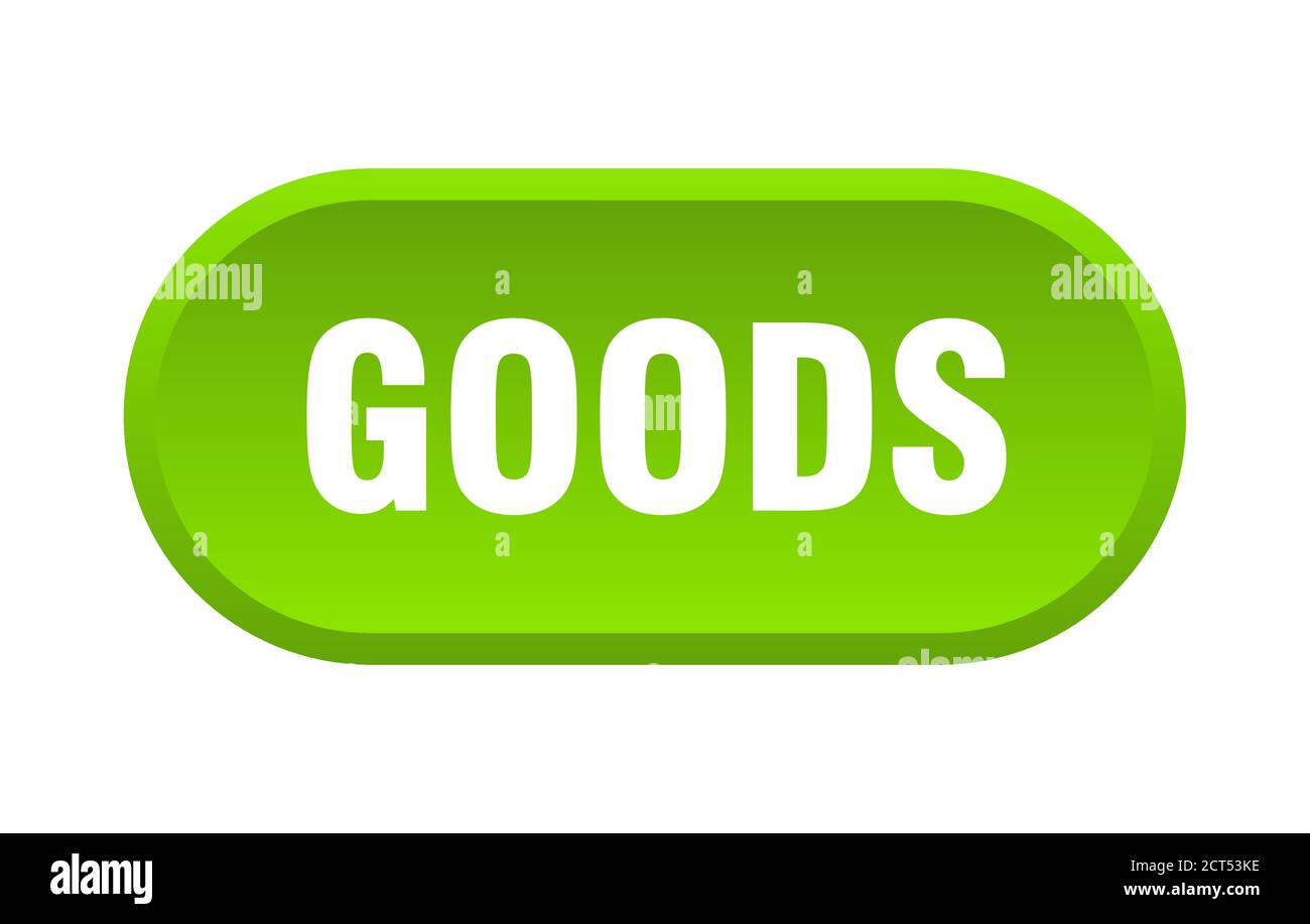 goods button. rounded sign isolated on white background Stock Vector ...