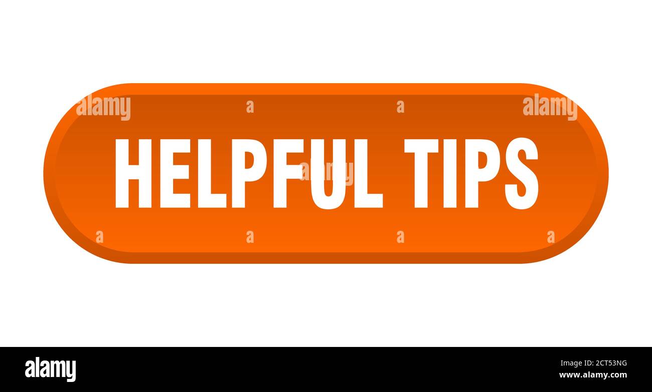 helpful tips button. rounded sign isolated on white background Stock ...