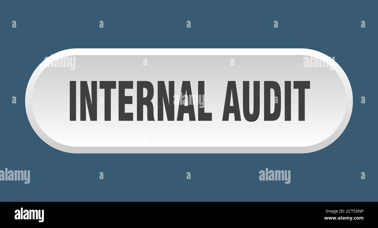 internal audit button. rounded sign isolated on white background Stock ...