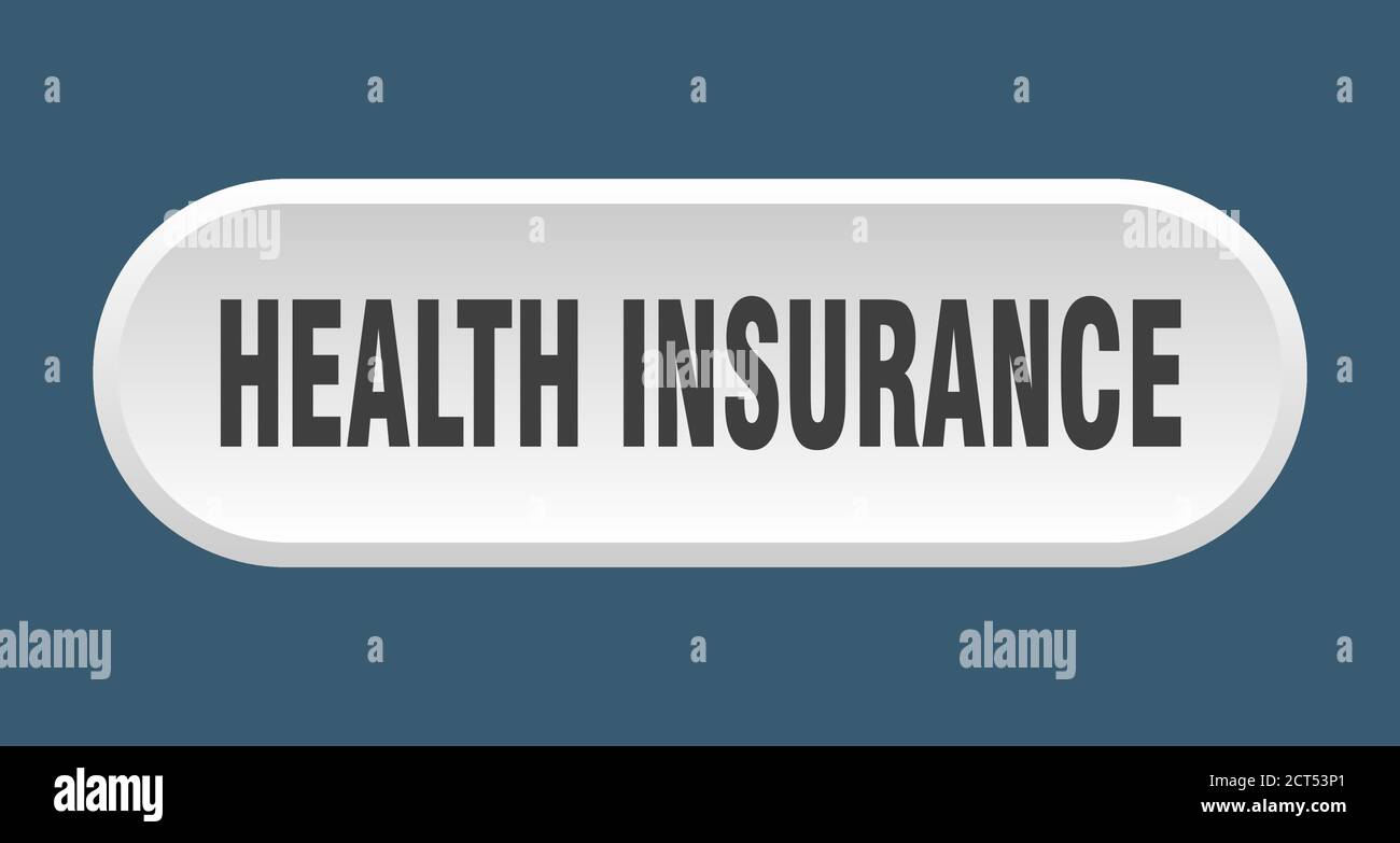 health insurance button. rounded sign isolated on white background ...
