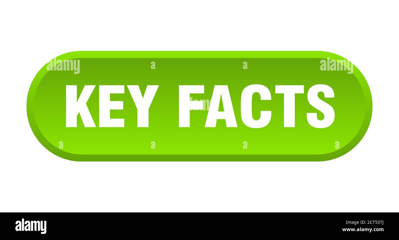 key facts button. rounded sign isolated on white background Stock ...