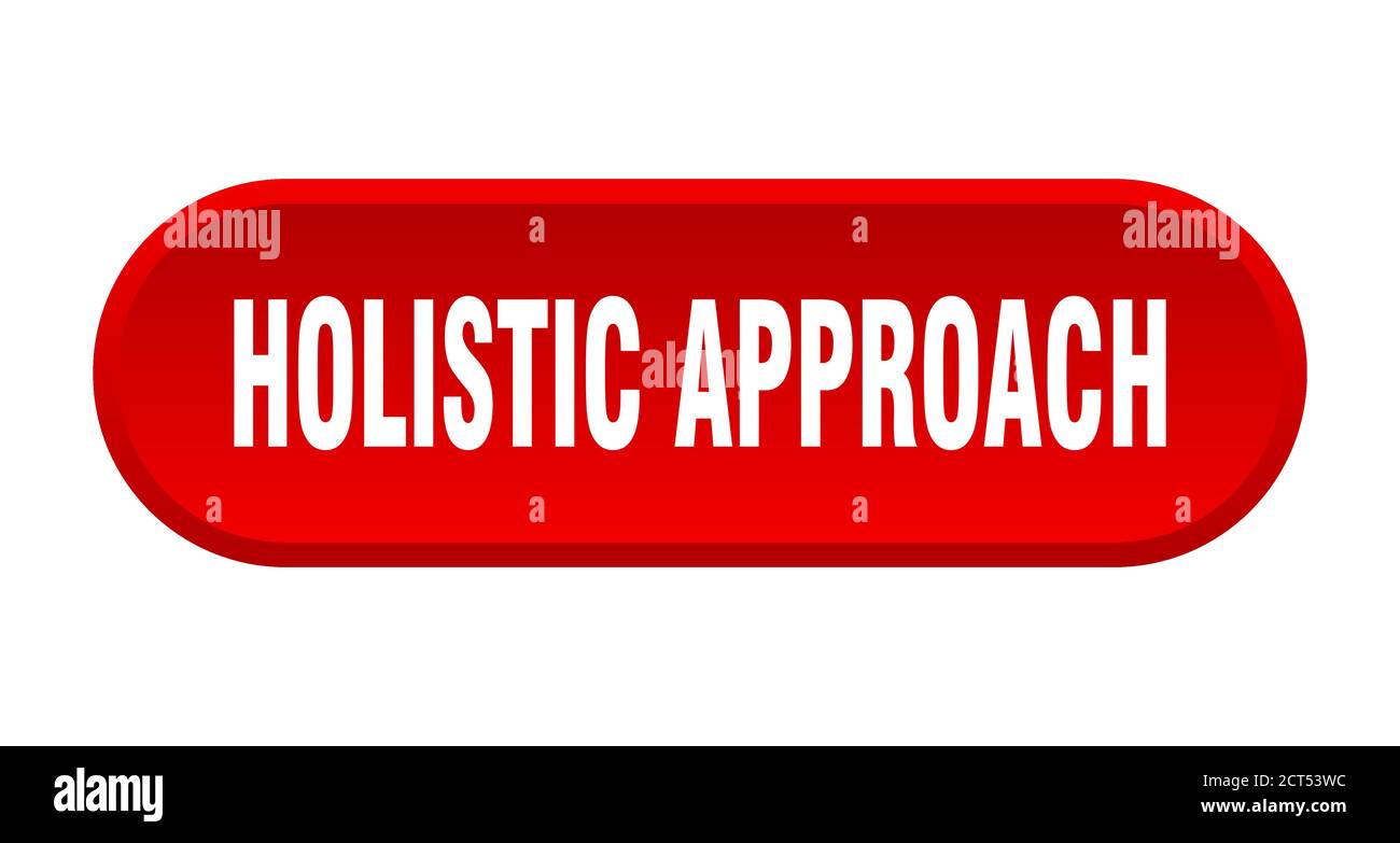 holistic approach button. rounded sign isolated on white background ...