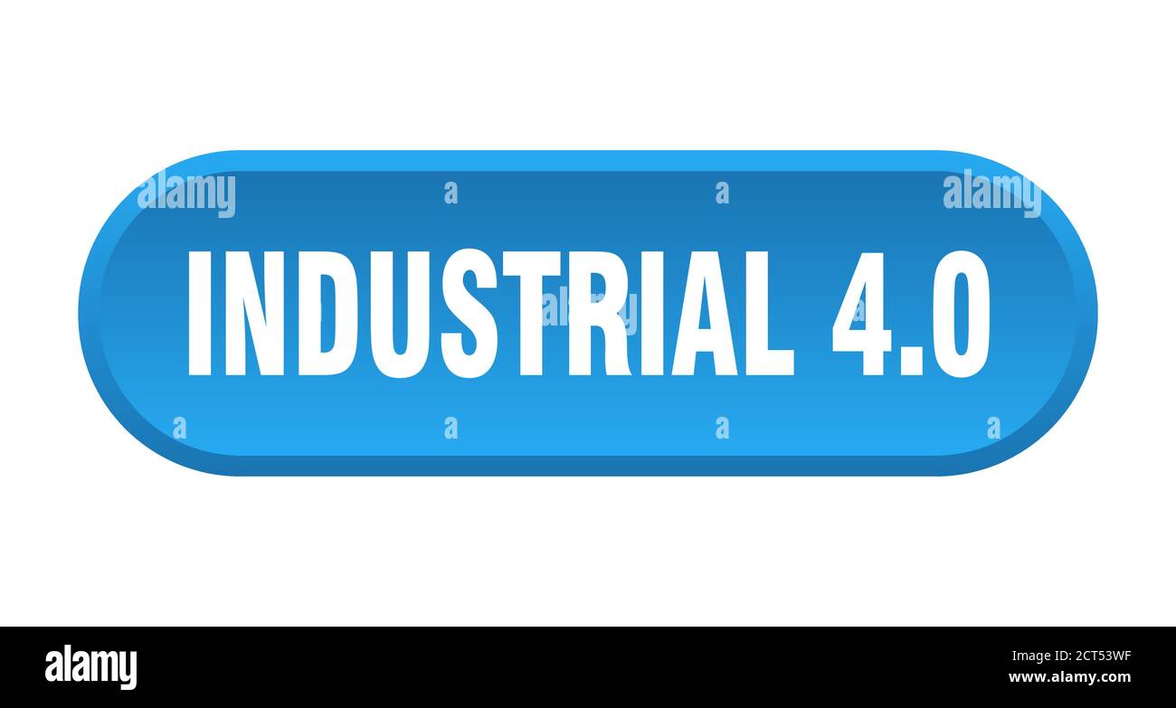 industrial 4.0 button. rounded sign isolated on white background Stock ...