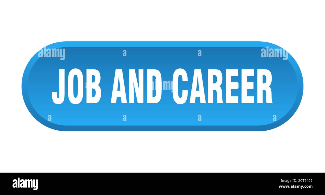 job and career button. rounded sign isolated on white background Stock ...
