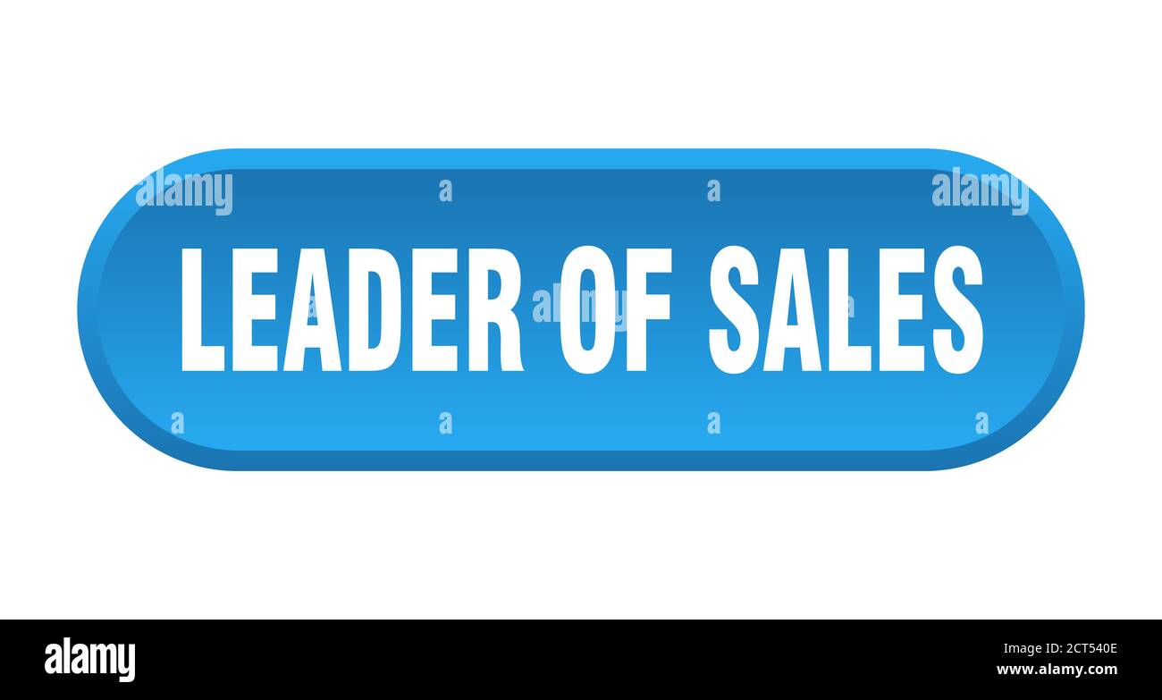 leader of sales button. rounded sign isolated on white background Stock ...