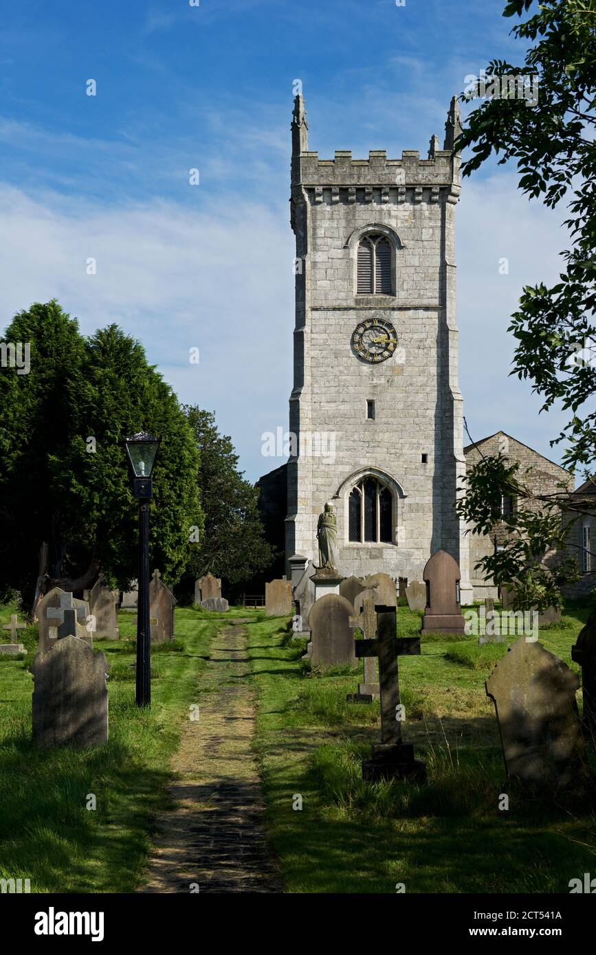 All Saints Church in the village of Saxton, North Yorkshire, England UK ...