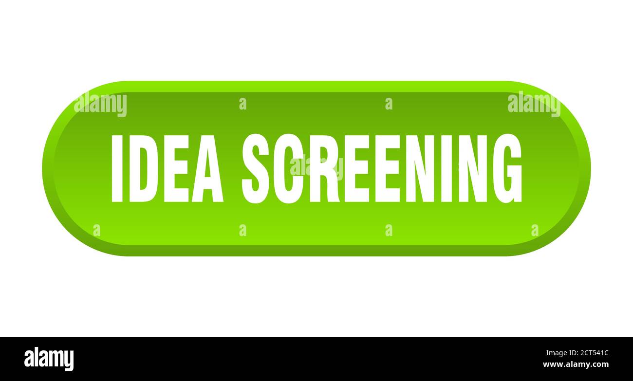 idea screening button. rounded sign isolated on white background Stock ...