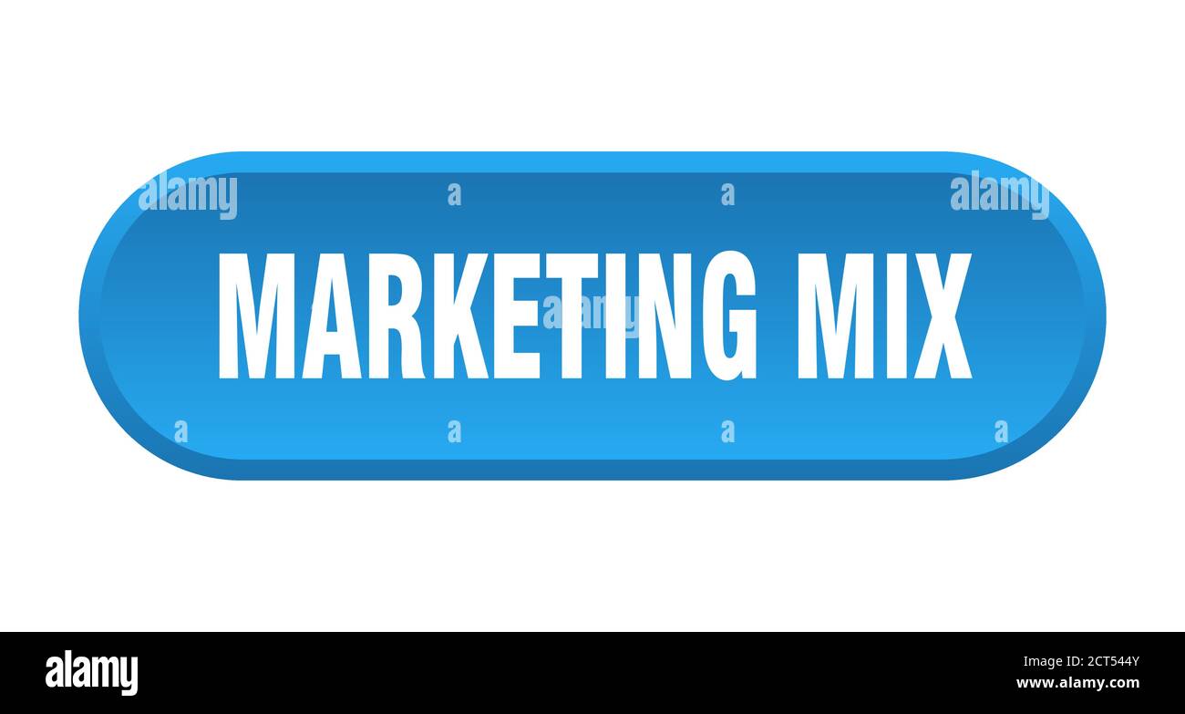 marketing mix button. rounded sign isolated on white background Stock ...