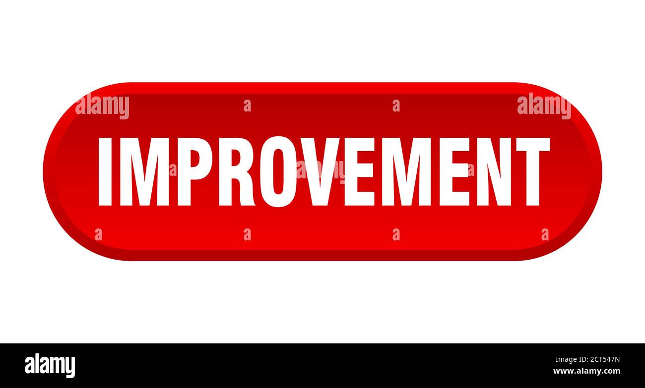 improvement button. rounded sign isolated on white background Stock ...