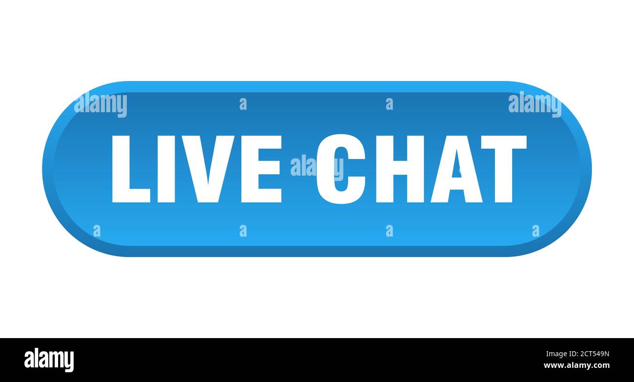 live chat button. rounded sign isolated on white background Stock ...