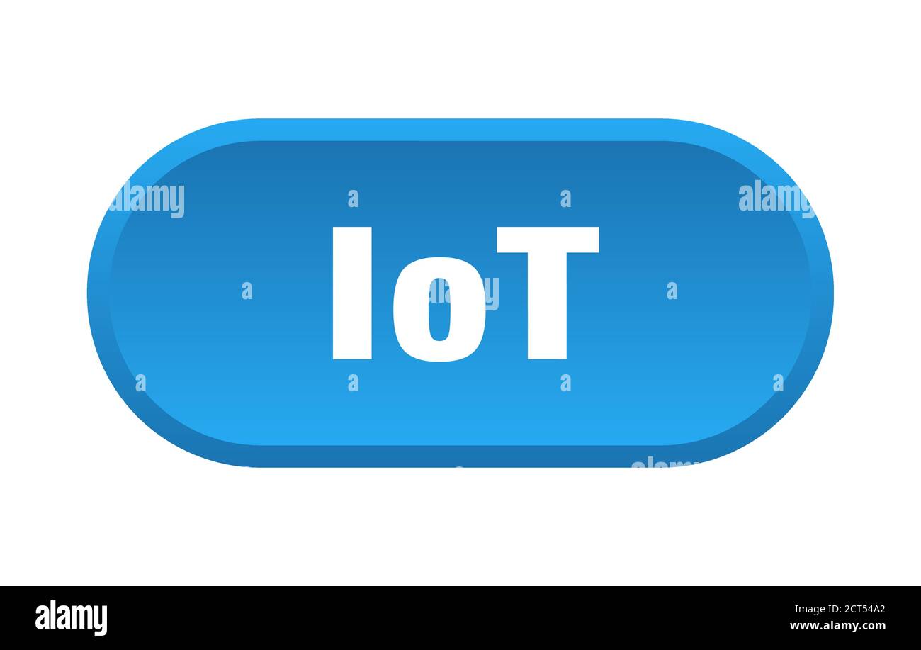 iot button. rounded sign isolated on white background Stock Vector ...