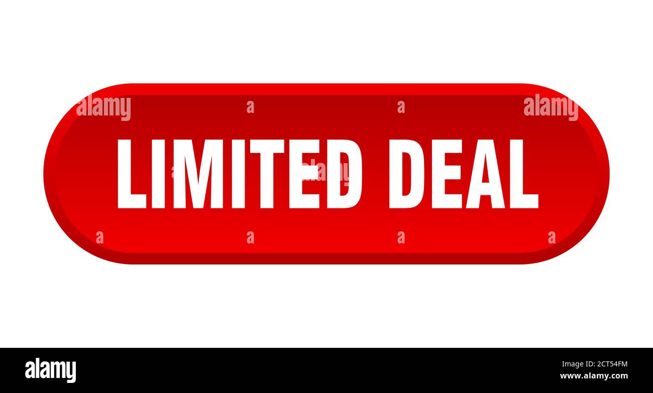 limited deal button. rounded sign isolated on white background Stock ...