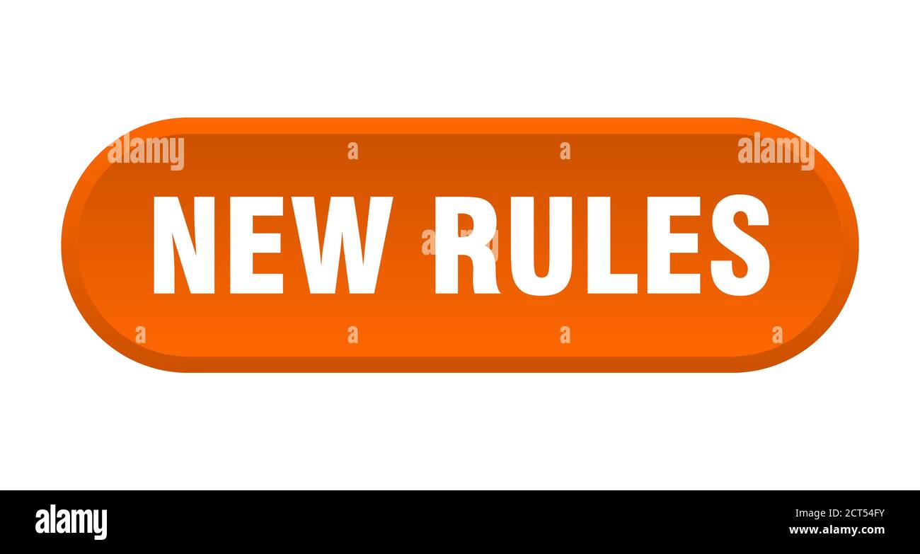 new rules button. rounded sign isolated on white background Stock ...
