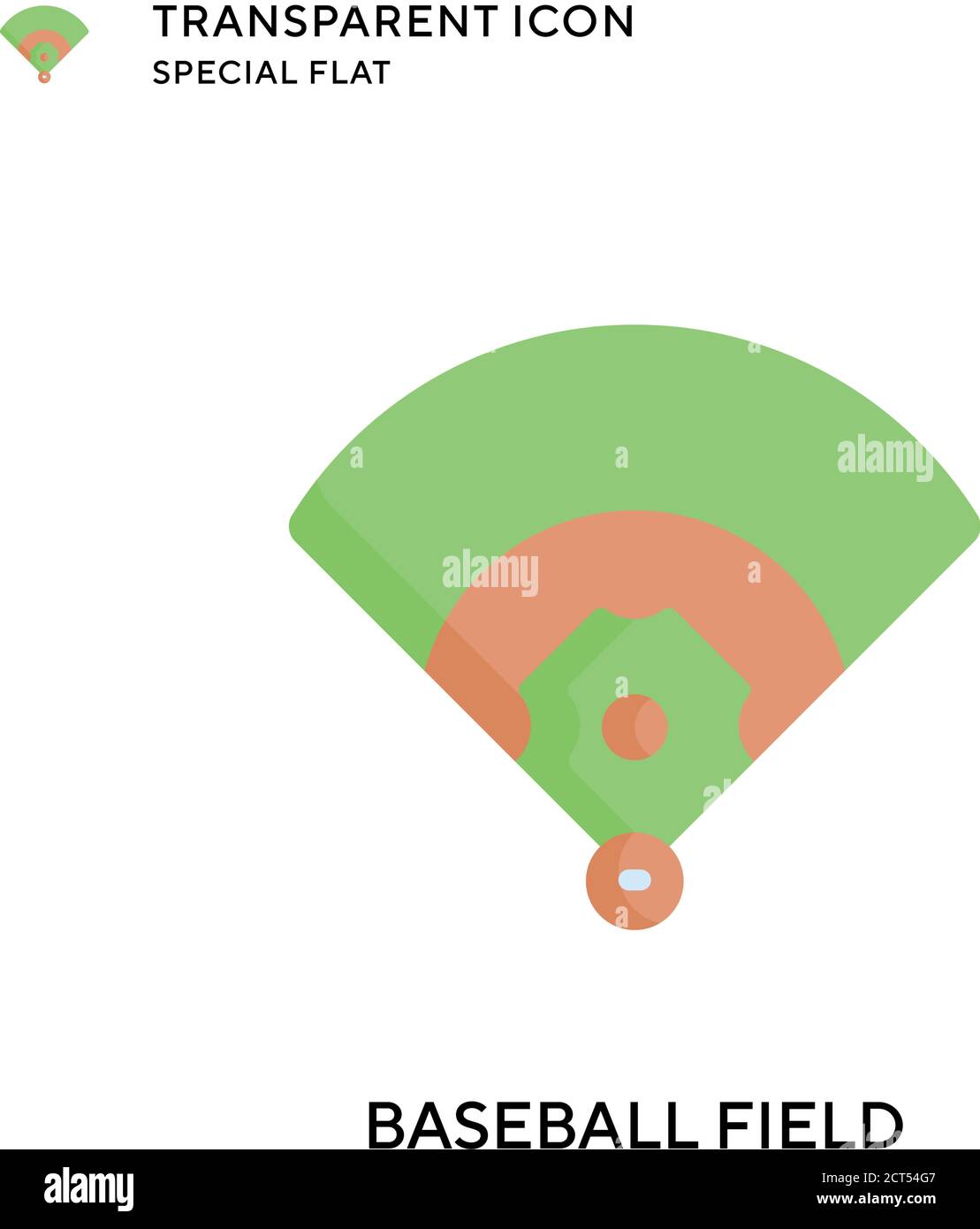 Baseball field vector icon. Flat style illustration. EPS 10 vector ...