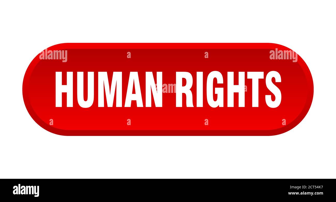 human rights button. rounded sign isolated on white background Stock ...