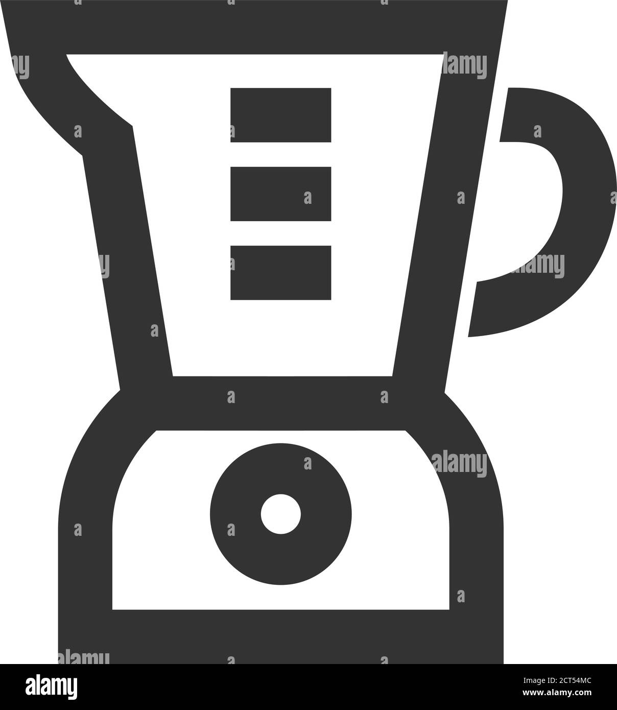Juicer icon in thick outline style. Black and white monochrome vector ...