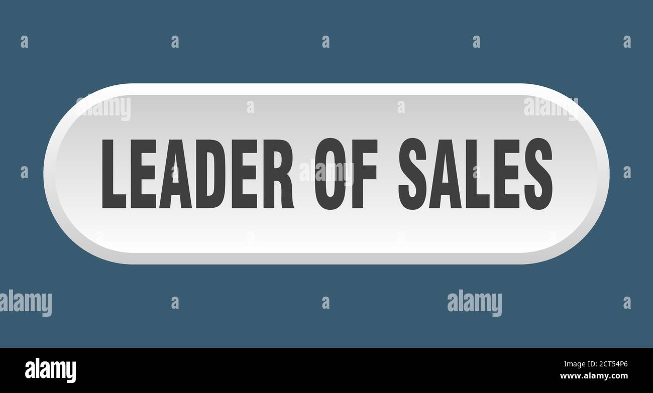 leader of sales button. rounded sign isolated on white background Stock ...