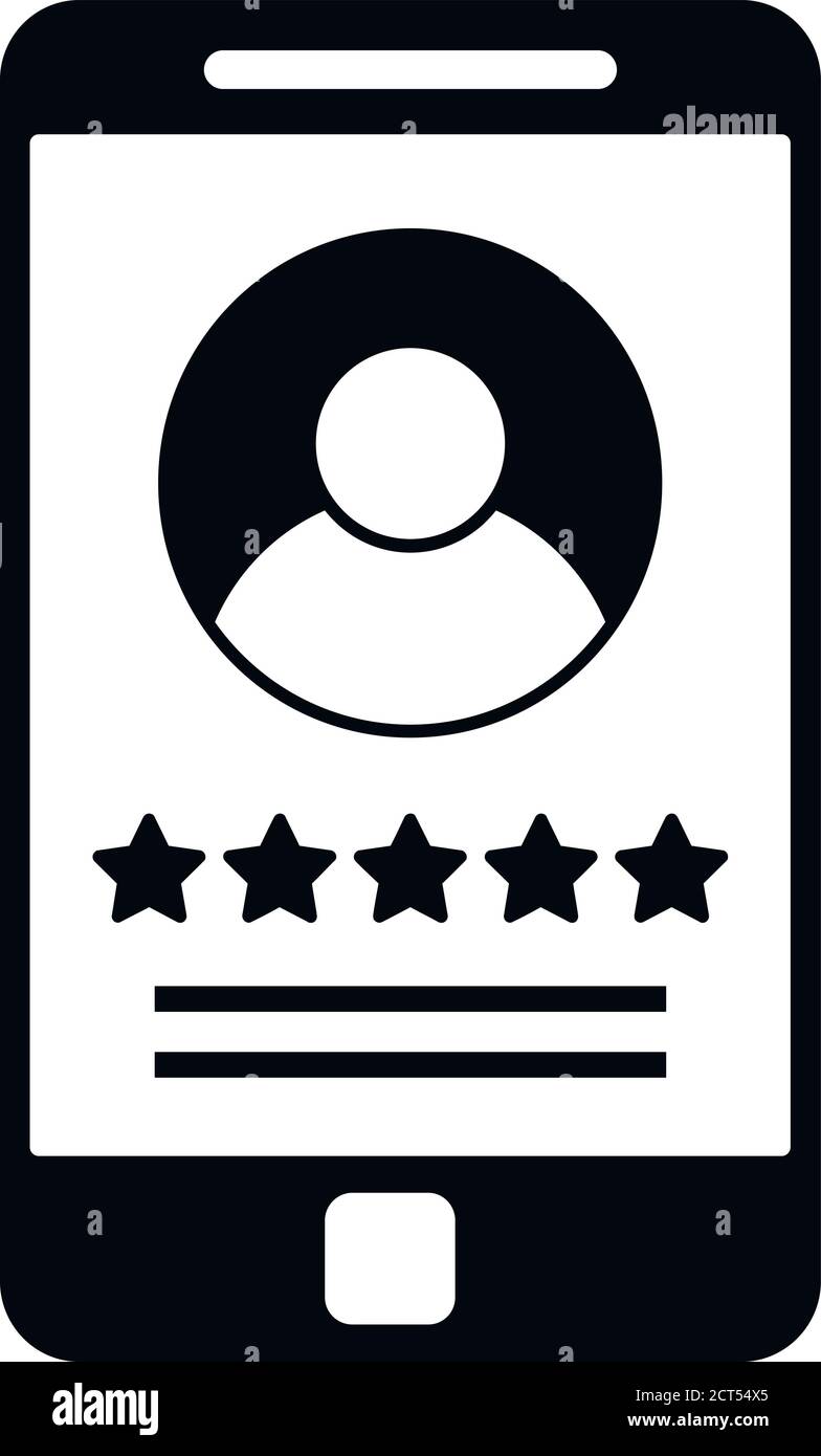 Smartphone reputation icon. Simple illustration of smartphone ...