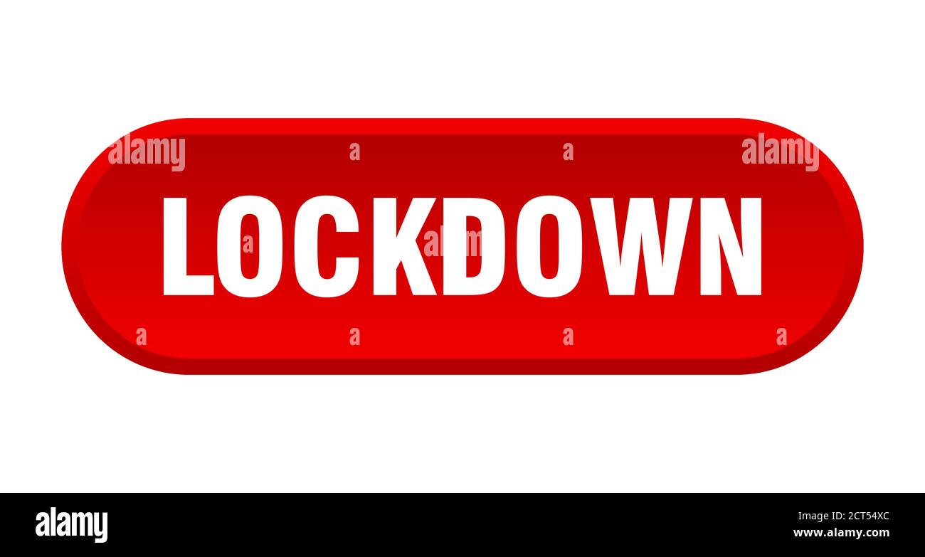 lockdown button. rounded sign isolated on white background Stock Vector ...