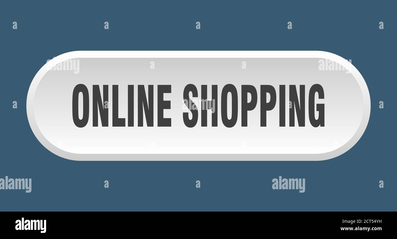 online shopping button. rounded sign isolated on white background Stock ...