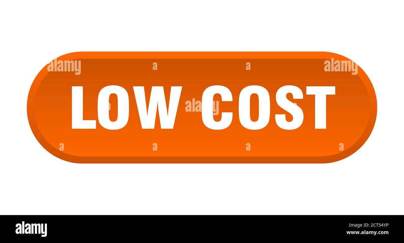 low cost button. rounded sign isolated on white background Stock Vector ...