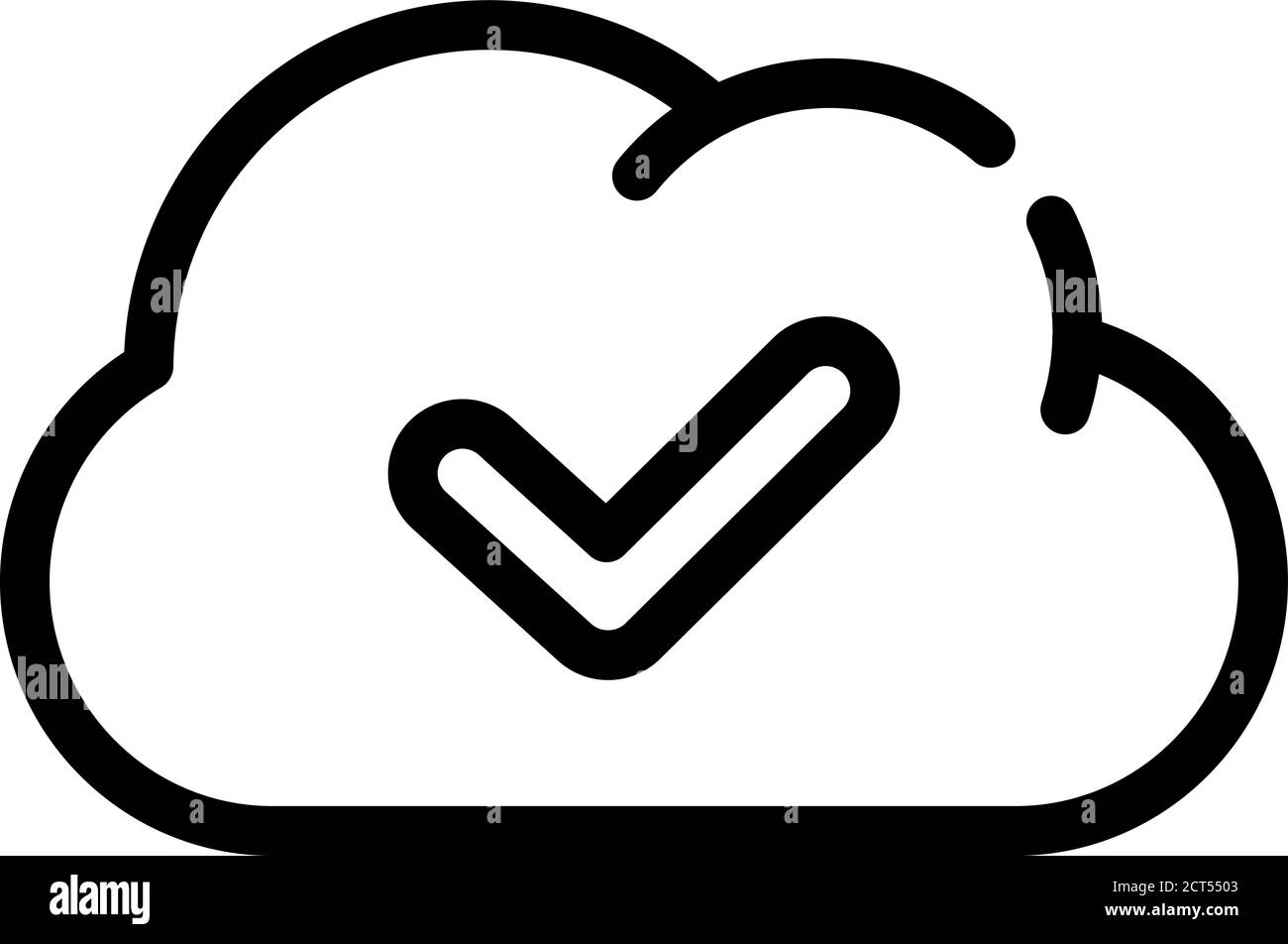accept access cloud line icon vector illustration Stock Vector Image ...