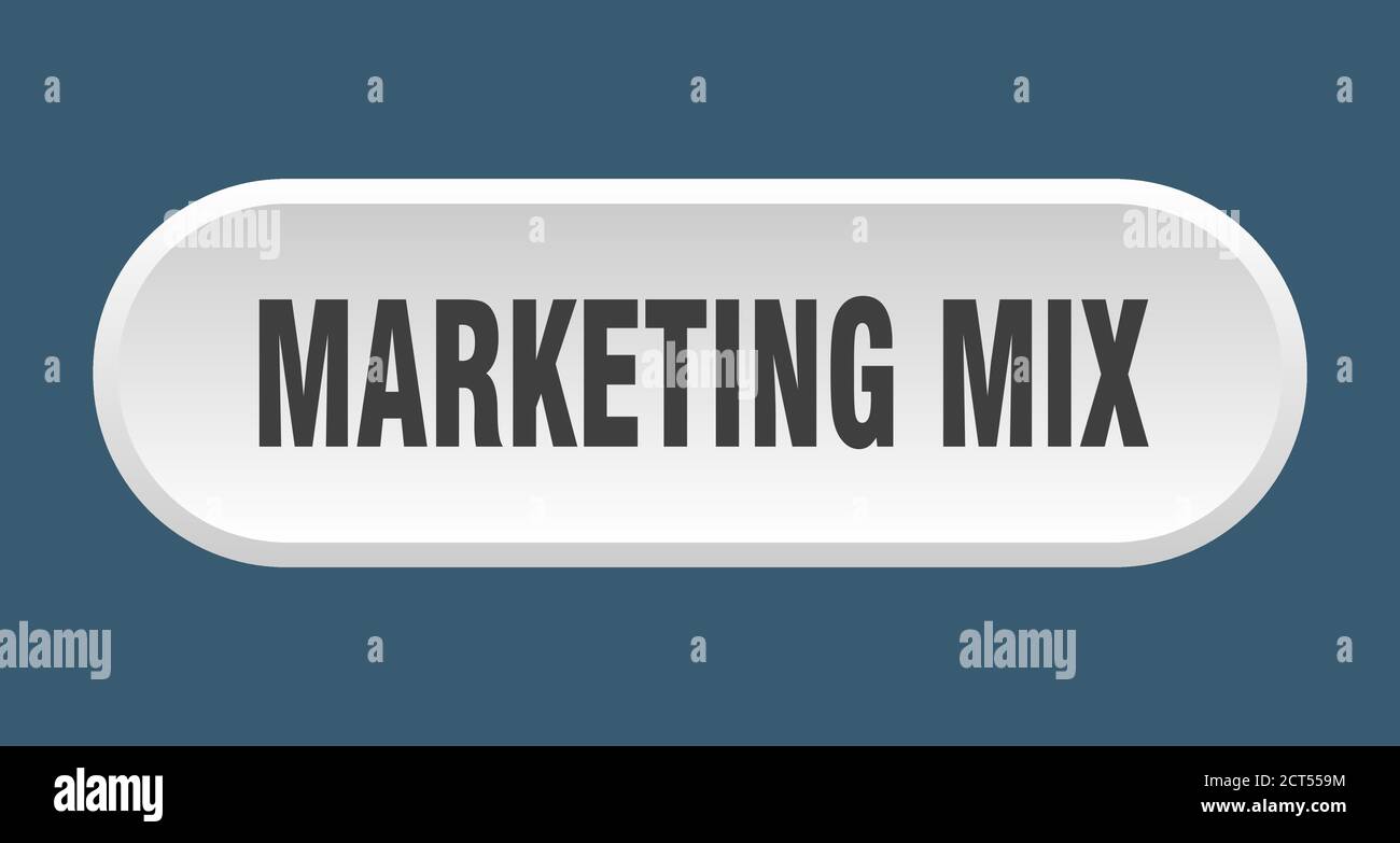 marketing mix button. rounded sign isolated on white background Stock ...
