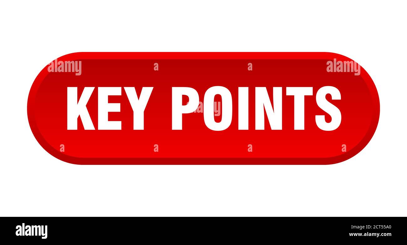 key points button. rounded sign isolated on white background Stock ...