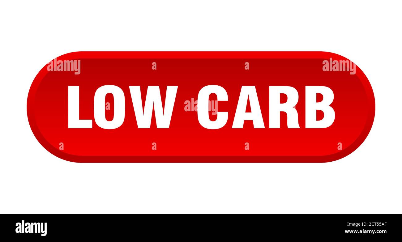 low carb button. rounded sign isolated on white background Stock Vector ...