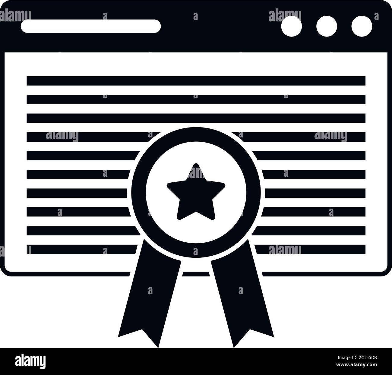 Web page reputation icon. Simple illustration of web page reputation ...