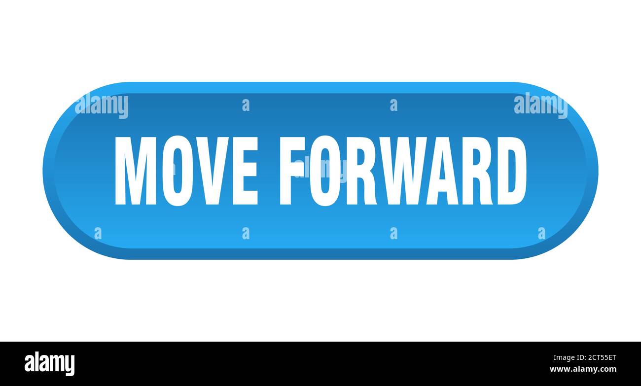 move forward button. rounded sign isolated on white background Stock ...