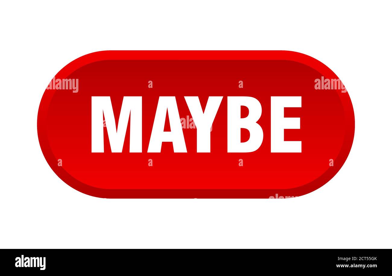maybe button. rounded sign isolated on white background Stock Vector ...