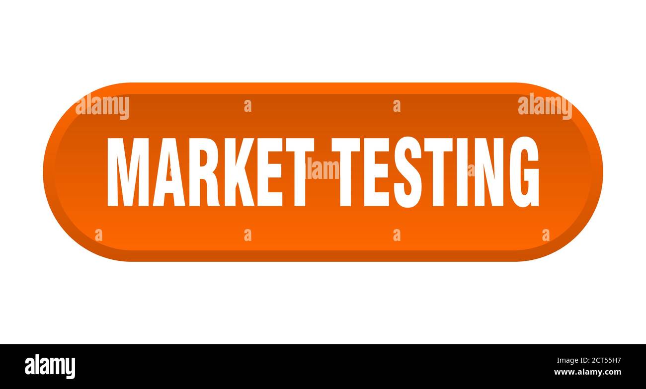market testing button. rounded sign isolated on white background Stock ...