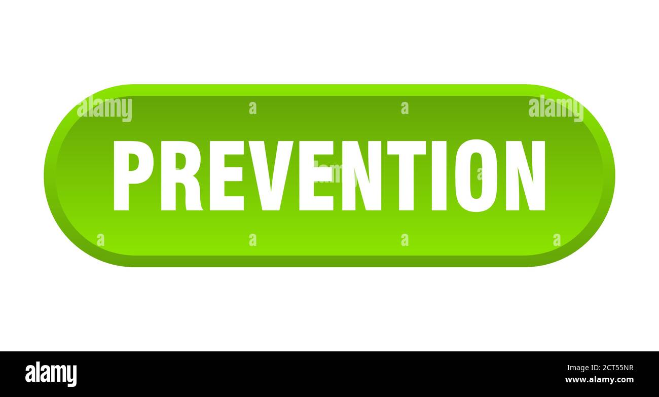 prevention button. rounded sign isolated on white background Stock ...