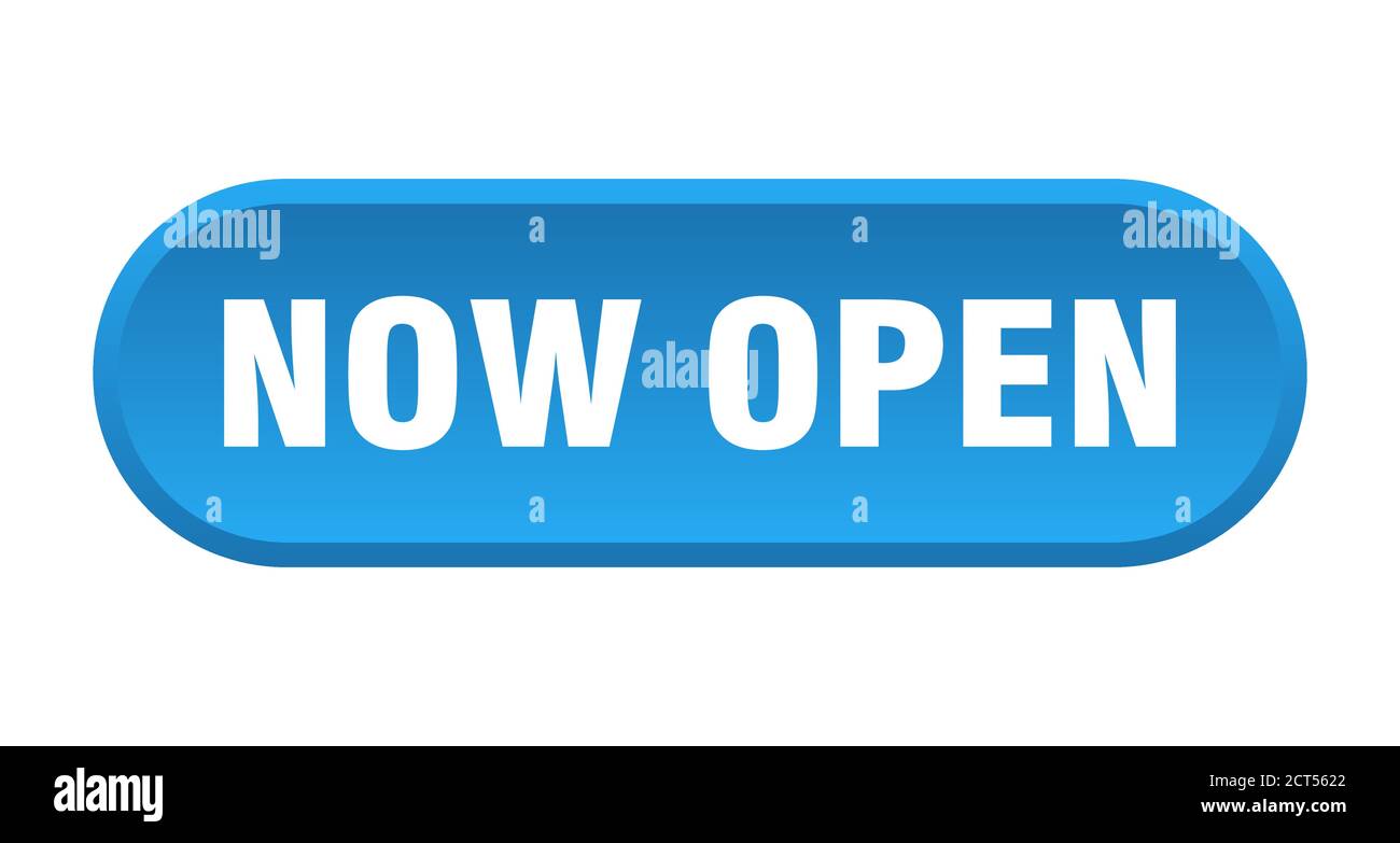 now open button. rounded sign isolated on white background Stock Vector ...